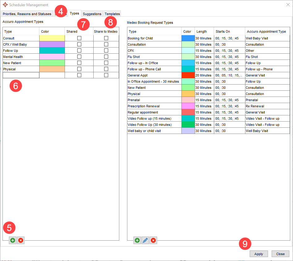 Scheduler - Creating Appointment Types