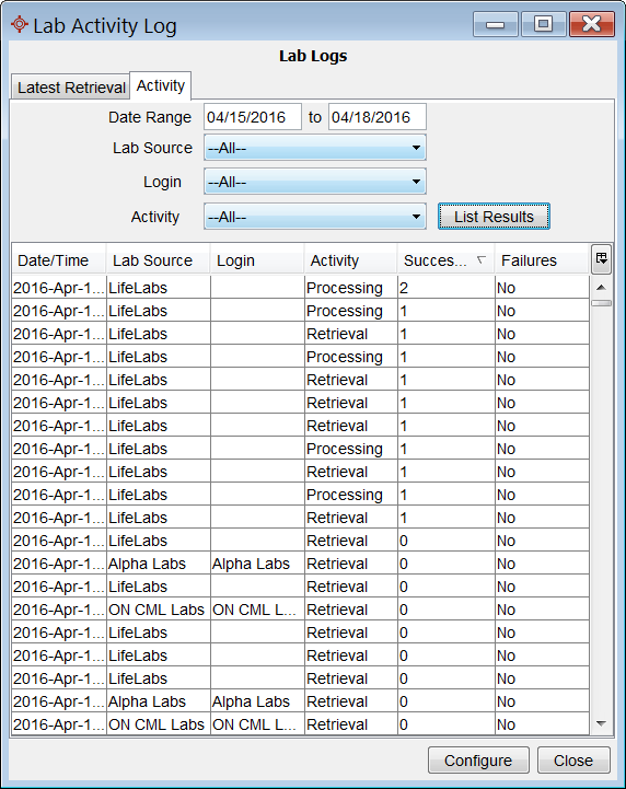 Labs - Monitor Lab Download Activity