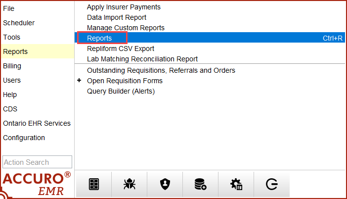 Reports – View all Outstanding Invoices