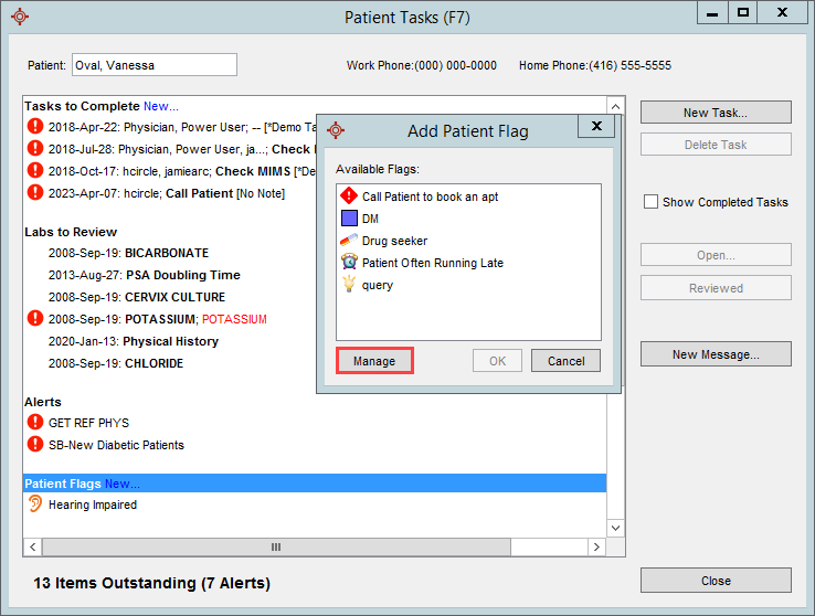 Creating and Using Patient Flags