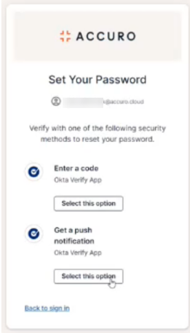 Self-Serve - Accuro ONE ID Password Reset
