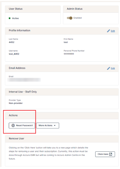 Self-Serve - Accuro ONE ID Password Reset