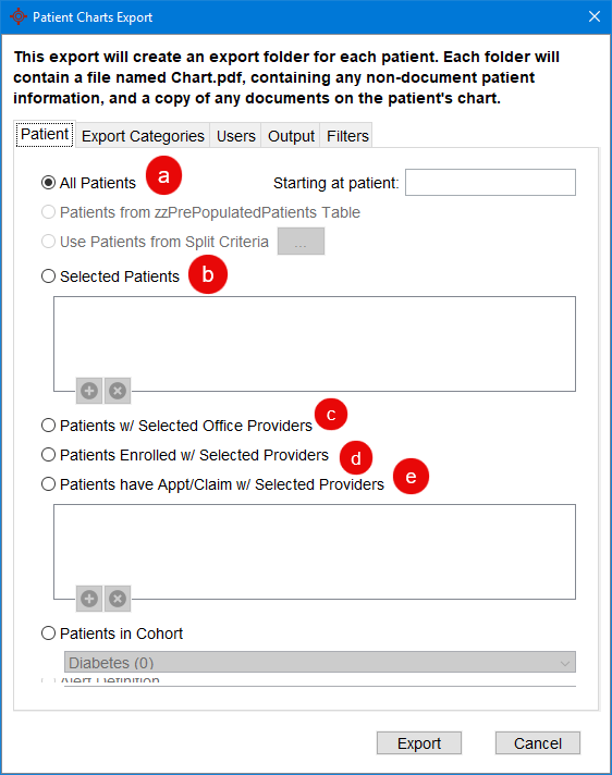 Export - Patient Chart (PDF)