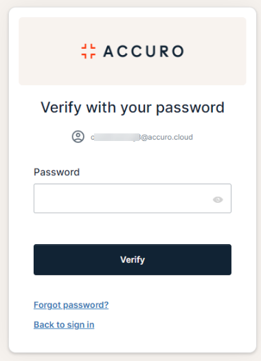 Self-Serve - Accuro ONE ID Password Reset