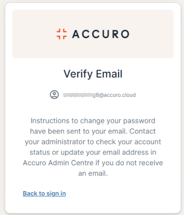 Self-Serve - Accuro ONE ID Password Reset
