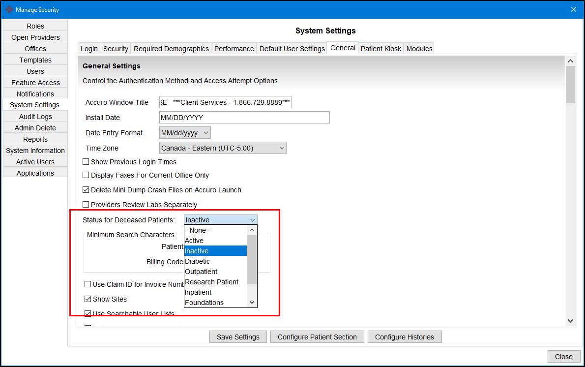Adding and Editing Patient Status