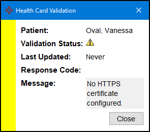 Claims - Ontario - Health Card Validation